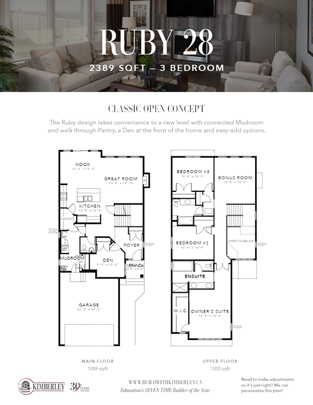 The Uplands at Riverview - Ruby Floor Plan, Edmonton AB | Livabl