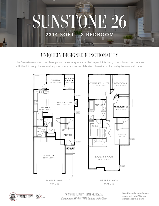 The Uplands at Riverview - Sunstone Floor Plan, Edmonton AB | Livabl