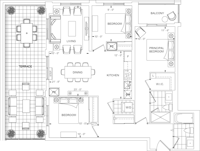 The Dupont - 3ET Floor Plan, Toronto ON | Livabl