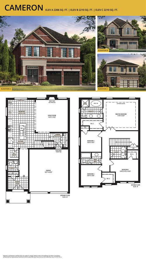 New Seaton - Cameron Floor Plan, Pickering ON | Livabl