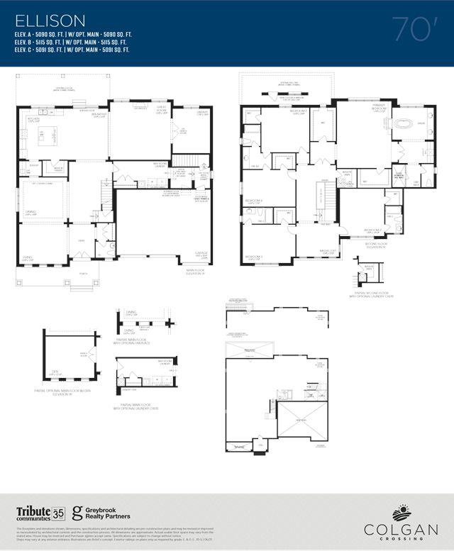 Colgan Crossing - Ellison - Elev. B Floor Plan, Adjala-Tosorontio ON ...