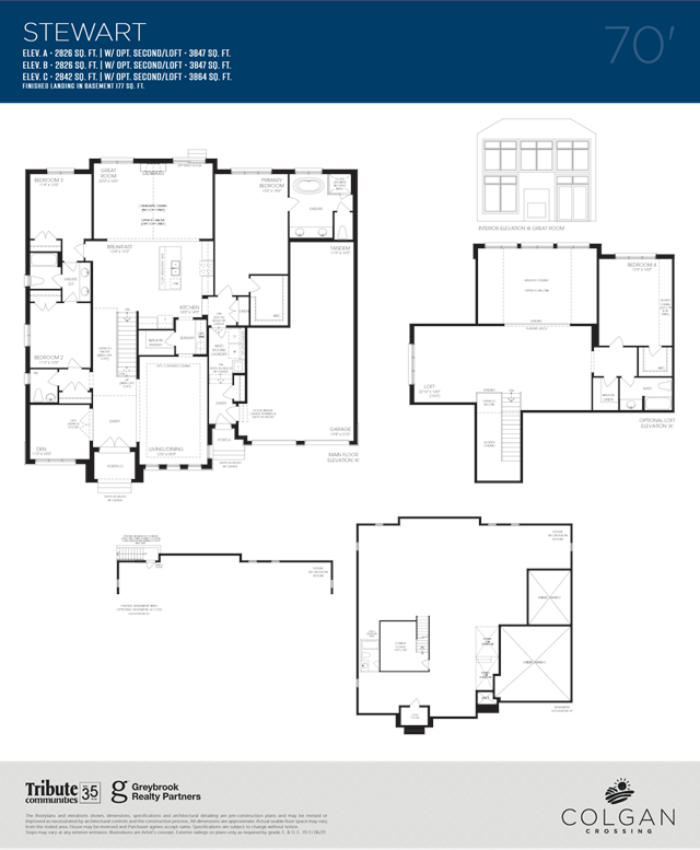 Colgan Crossing - Stewart - Elev. C Floor Plan, Adjala-Tosorontio ON ...