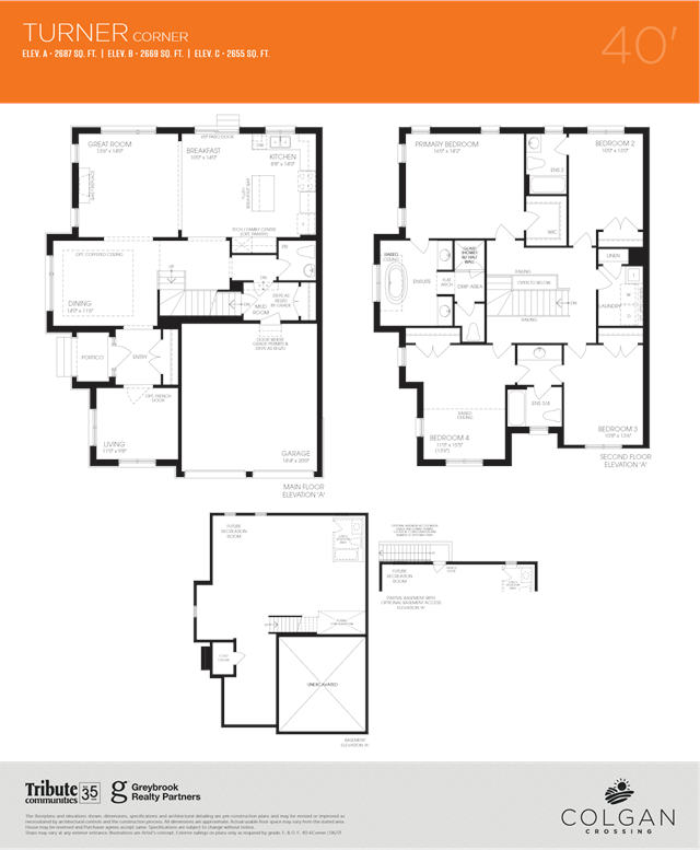 Colgan Crossing - Turner Corner - Elev. B Floor Plan, Adjala-Tosorontio ON | Livabl