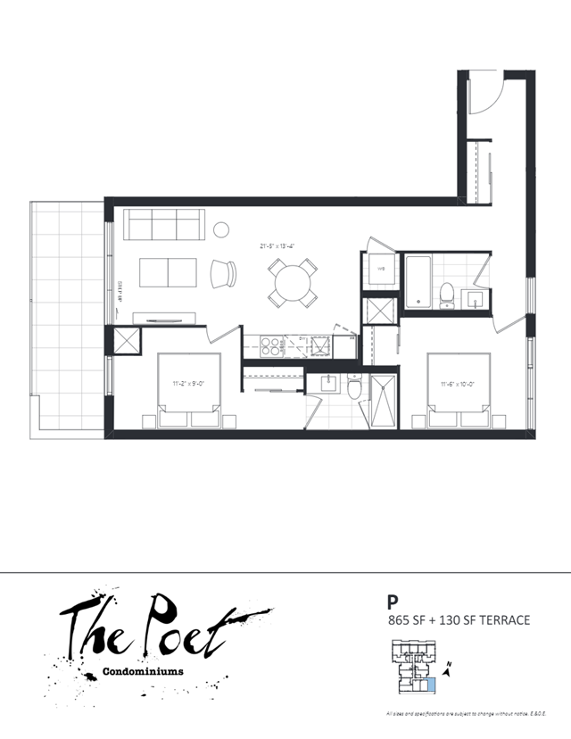 The Poet - P Floor Plan, Toronto ON | Livabl