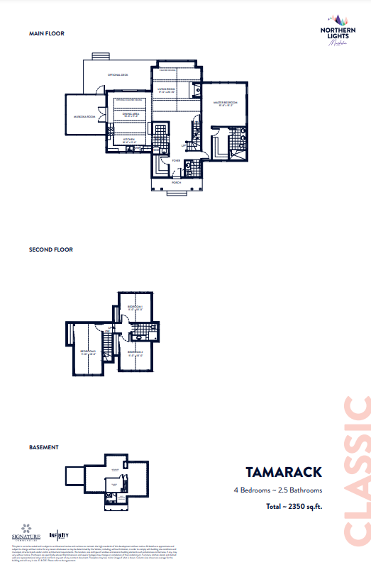 TAMARACK floor plan at Northern Lights Muskoka in Huntsville, ON