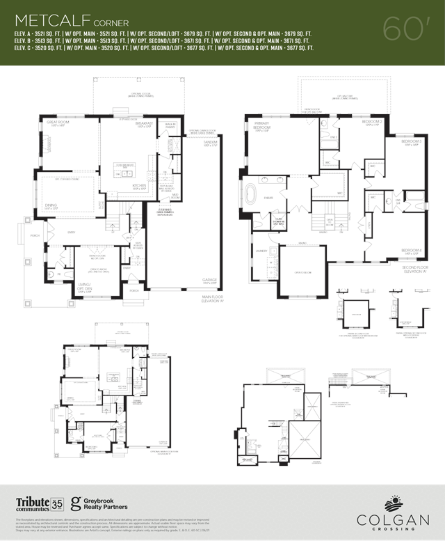 Colgan Crossing - Metcalf Corner - Elev. B Floor Plan, Adjala ...