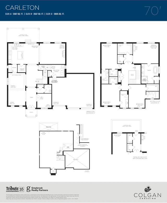 Colgan Crossing - Carleton - Elev. C Floor Plan, Adjala-Tosorontio ON ...