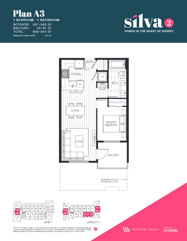 Silva 3 - A3 Floor Plan, Surrey BC | Livabl