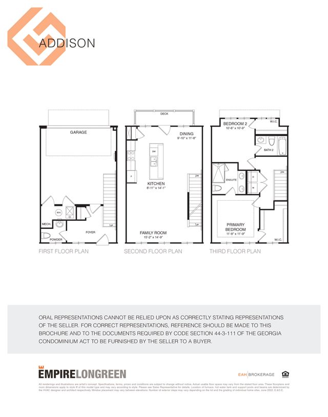 Longreen - Addison Floor Plan, Atlanta GA | Livabl