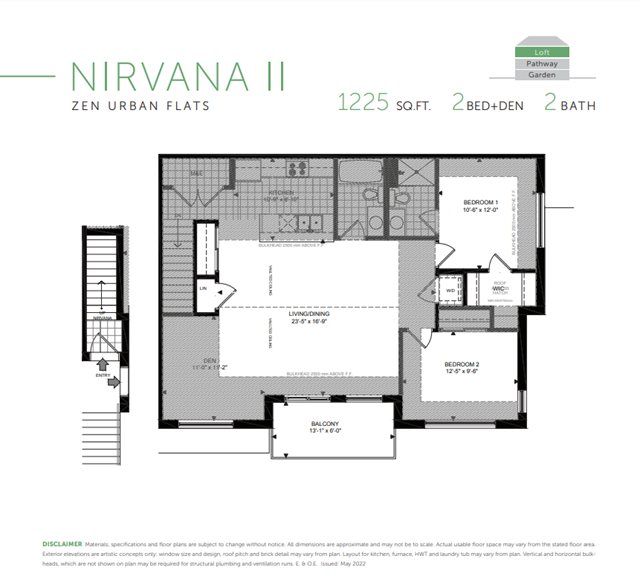 Nirvana II floor plan at Lilythorne in Ottawa, ON