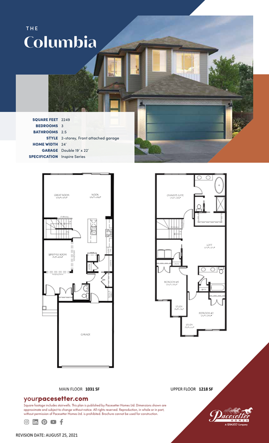 Rivers Edge - Columbia Floor Plan, Edmonton AB | Livabl