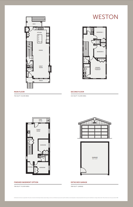 Crest - WESTON Floor Plan, Maple Ridge BC | Livabl
