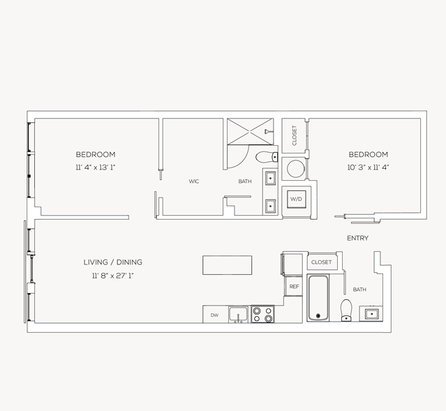 801 North Condos - 1C Floor Plan, Alexandria VA | Livabl