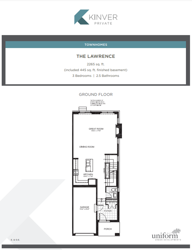 Kinver Private - The Lawrence Floor Plan, Ottawa ON | Livabl