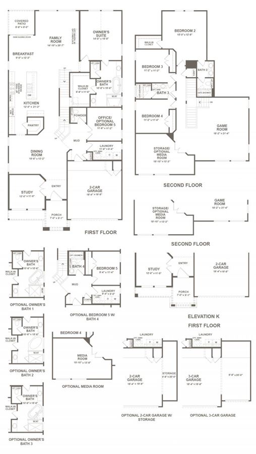 Coronado floor plan at Milky Way at River Place in Austin, TX