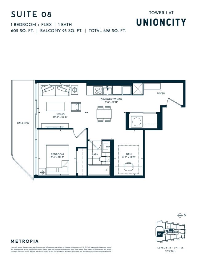 Union City - Tower 1 - Suite 8 Floor Plan, Markham ON | Livabl