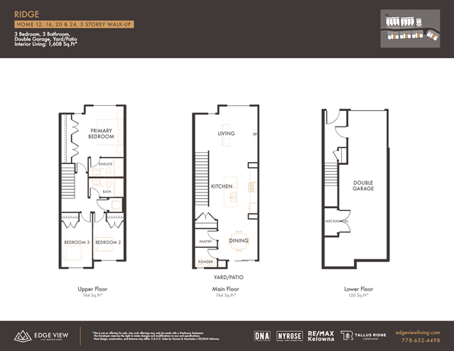 Edge View - RIDGE Floor Plan, West Kelowna BC | Livabl