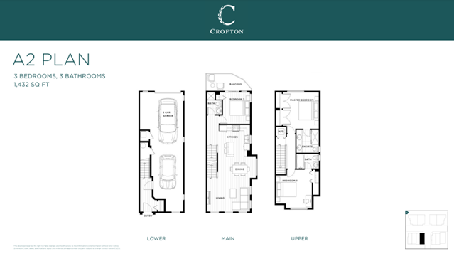 Crofton - A2 Floor Plan, Richmond BC | Livabl