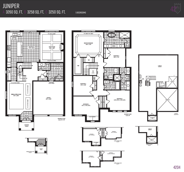 JUNIPER A floor plan at Caledon Trails in Caledon, ON