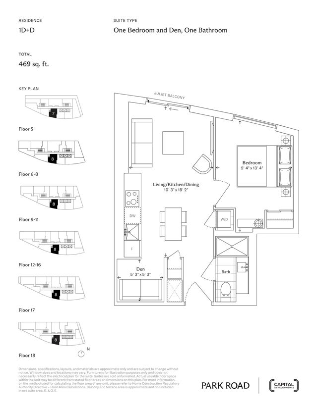 Park Road - 1D+D Floor Plan, Toronto ON | Livabl