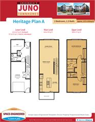 Juno Townhomes - A (Middle Units) Floor Plan, Edmonton AB | Livabl