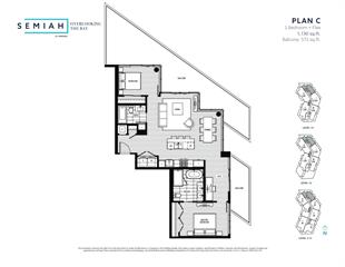 C floor plan at Semiah in White Rock, BC