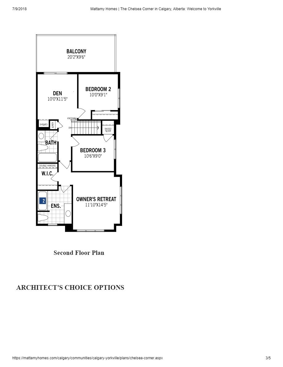 Yorkville by Mattamy Homes - Chelsea Corner Floor Plan, Calgary AB | Livabl