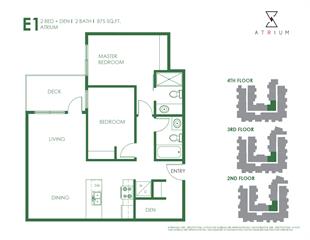 Atrium Langley - E1 Floor Plan, Langley City BC | Livabl