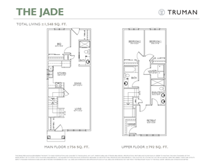 The Jade floor plan at The Duplexes at Cornerstone in Calgary, AB