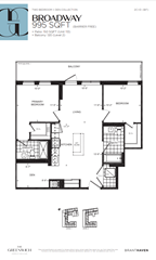 BROADWAY floor plan at The Greenwich, Condos at Oakvillage in Oakville, ON